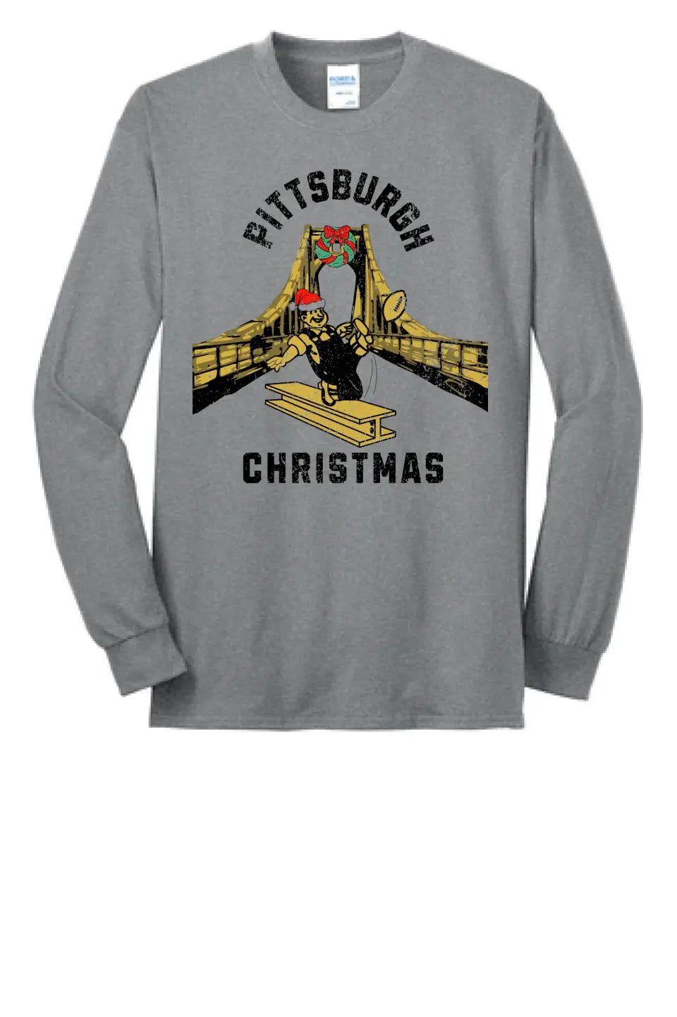 Pittsburgh Christmas - Long Sleeve Core Blend Tee – Western PA Clothing