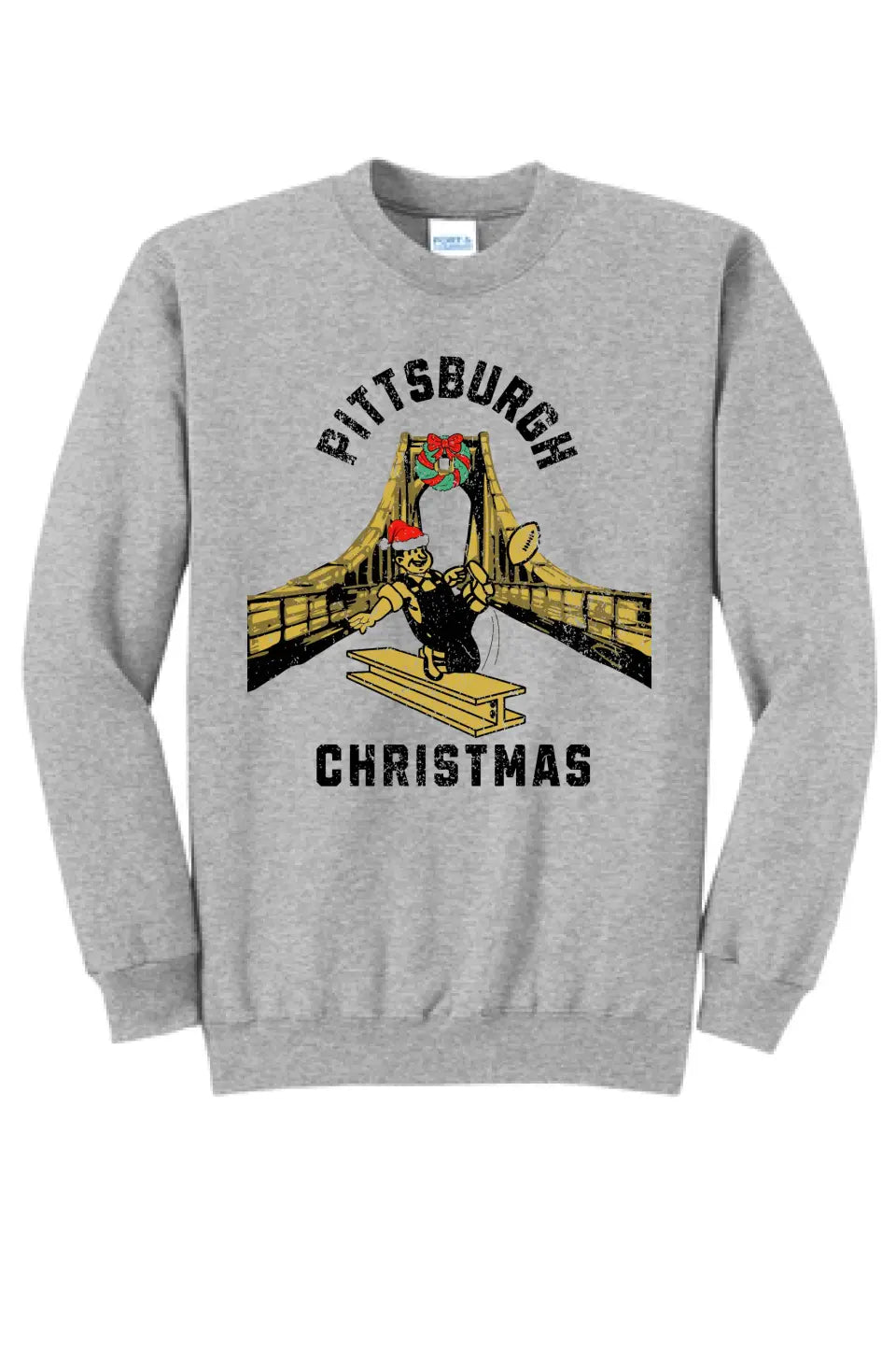 Pittsburgh Christmas - Long Sleeve Core Blend Crewneck Sweatshirt ...